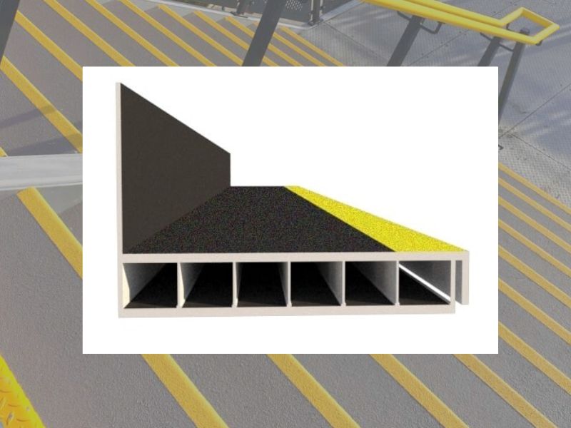 Heavy-Duty GRP Structural Stair Treads
