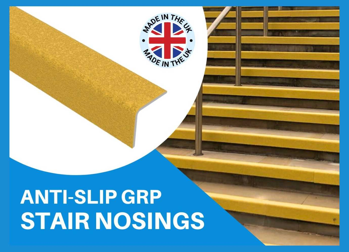 GRP Anti-Slip Stair Nosings (55mm x 55mm / 70mm x 30mm)